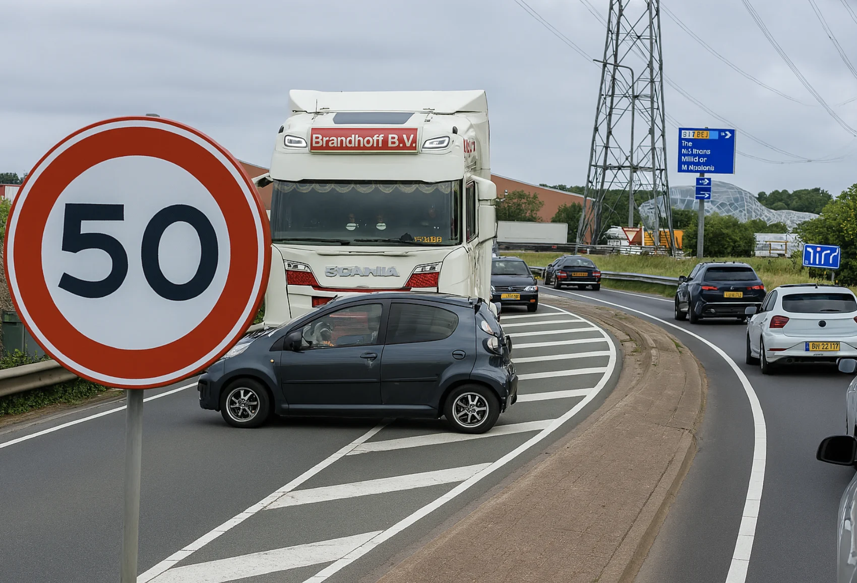 Peugeot bestuurder probeert inhalen met invoegstrook – doehetzelfcreatie.nl